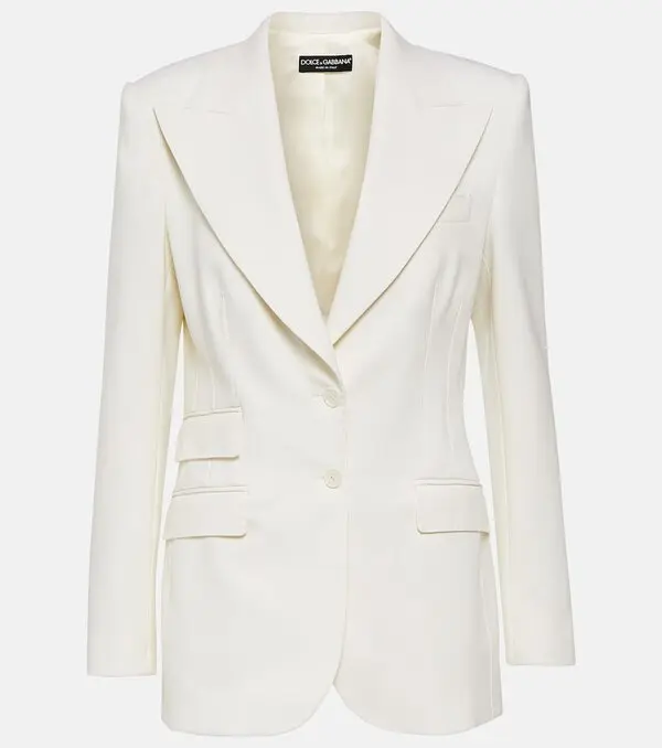 Dolce & Gabbana Wool-blend Blazer - White
