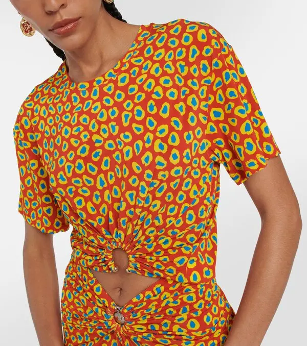 Rabanne Second Skin Leopard-print Top