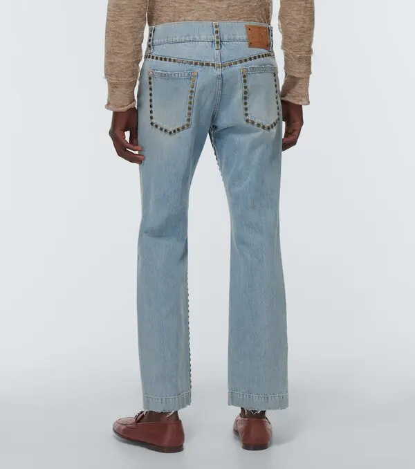 Dolce & Gabbana Distressed Mid-rise Straight Jeans