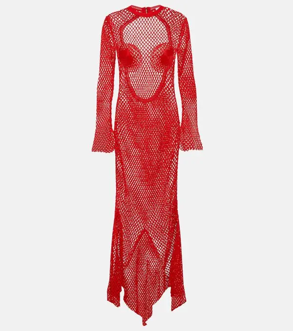 FERRAGAMO Net Maxi Dress