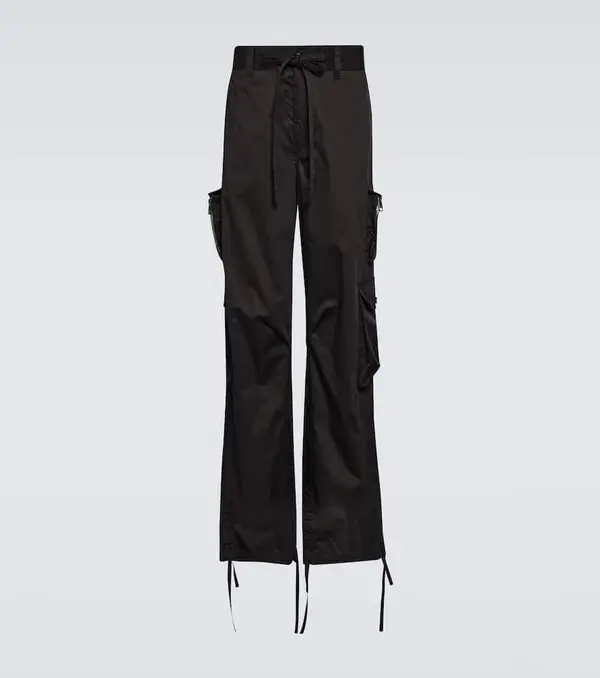 Dolce & Gabbana High-rise Straight Cotton Pants - Black