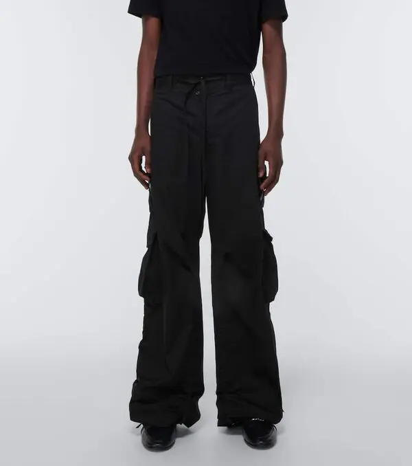 Dolce & Gabbana High-rise Straight Cotton Pants - Black
