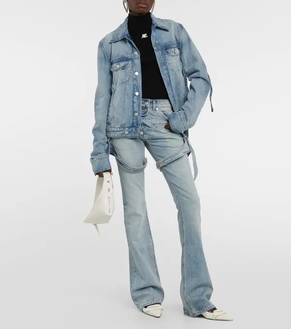 COURREGES Courrèges Mid-rise Bootcut Jeans