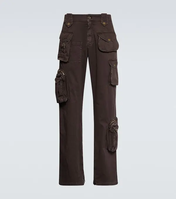 Dolce & Gabbana Mid-rise Straight Cargo Pants - Brown