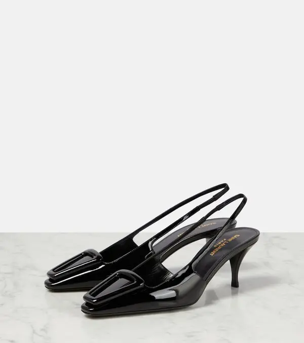 Saint Laurent 24 60 Leather Slingback Pumps