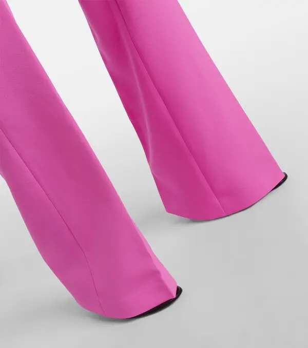 Safiyaa Alexa High-rise Flared Crêpe Trousers - Multicoloured