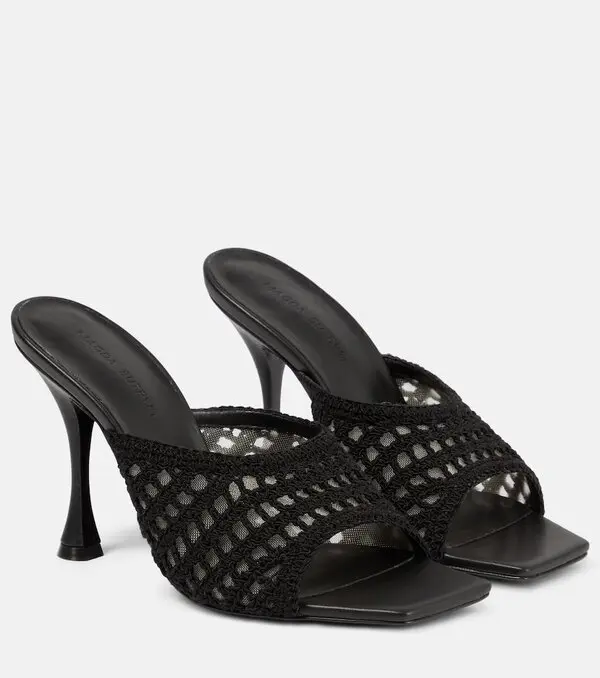 Magda Butrym Crystal-embellished Mules - Black