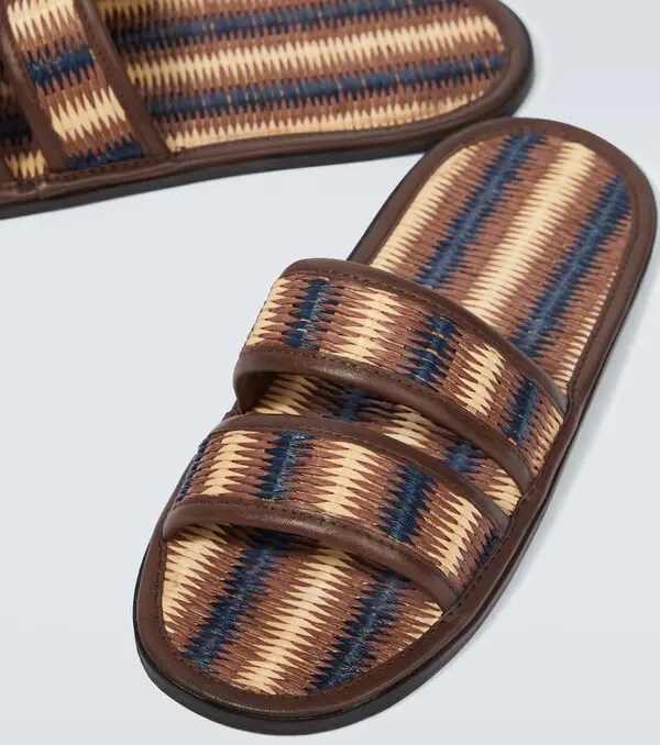 BODE Duotone Leather-trimmed Slides