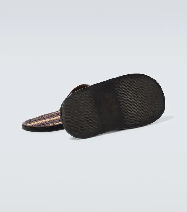 BODE Duotone Leather-trimmed Slides