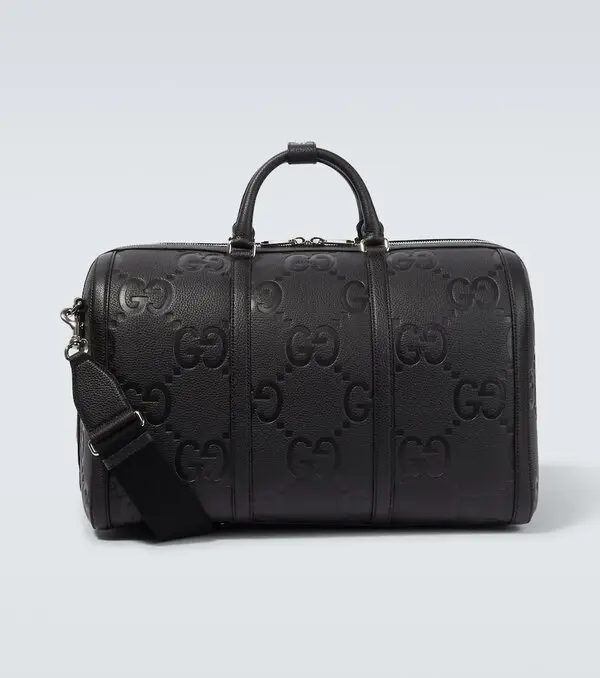 GUCCI バッグ レザーブラック Gucci Jumbo Gg Leather Travel Bag - Black | Editorialist