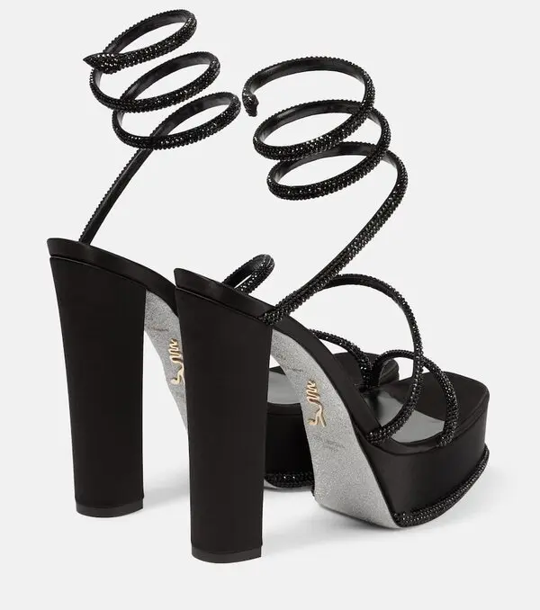 Rene Caovilla Cleo Embellished Platform Sandals