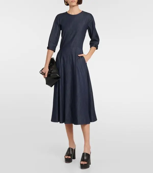 Max Mara Valery Denim Midi Dress