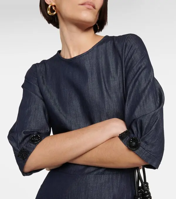 Max Mara Valery Denim Midi Dress