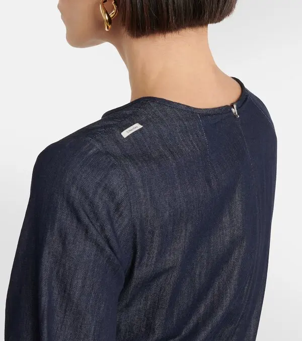 Max Mara Valery Denim Midi Dress