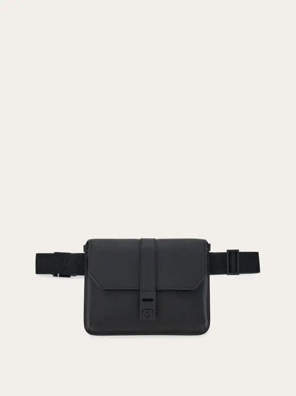 FERRAGAMO Belt Bag With Gancini Buckle - Black