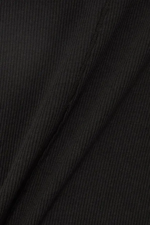 SKIMS Ribbed Cotton-blend Leggings - Black