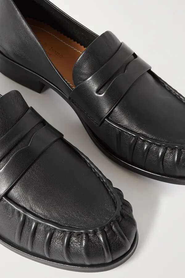 Rag & Bone Sid Textured-Leather Loafers In Black - 50% Off  display picture 1