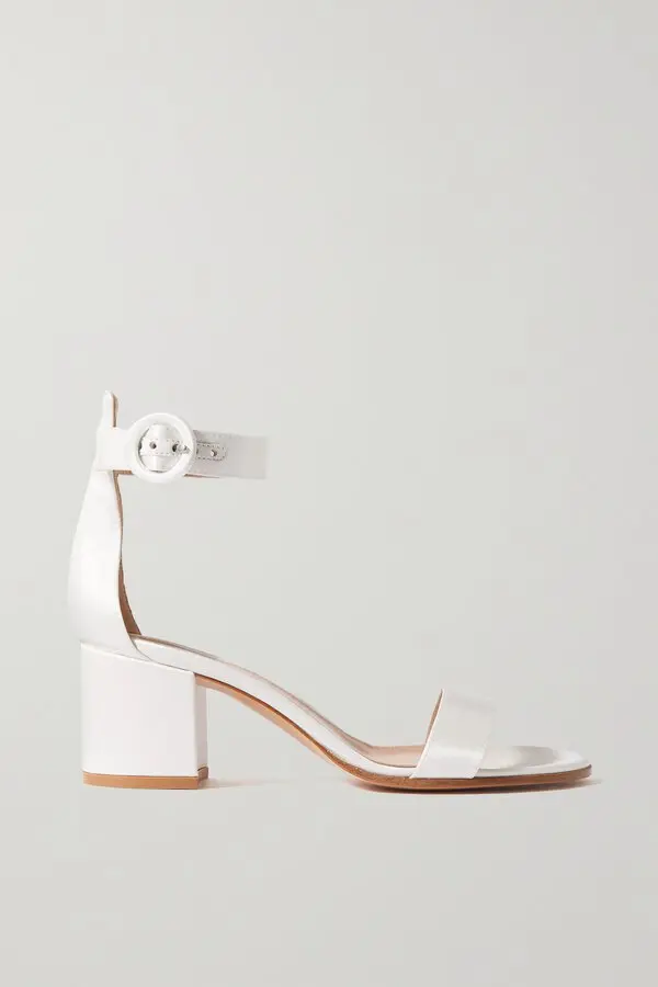 GIANVITO ROSSI Versilia 60 Satin Sandals - White