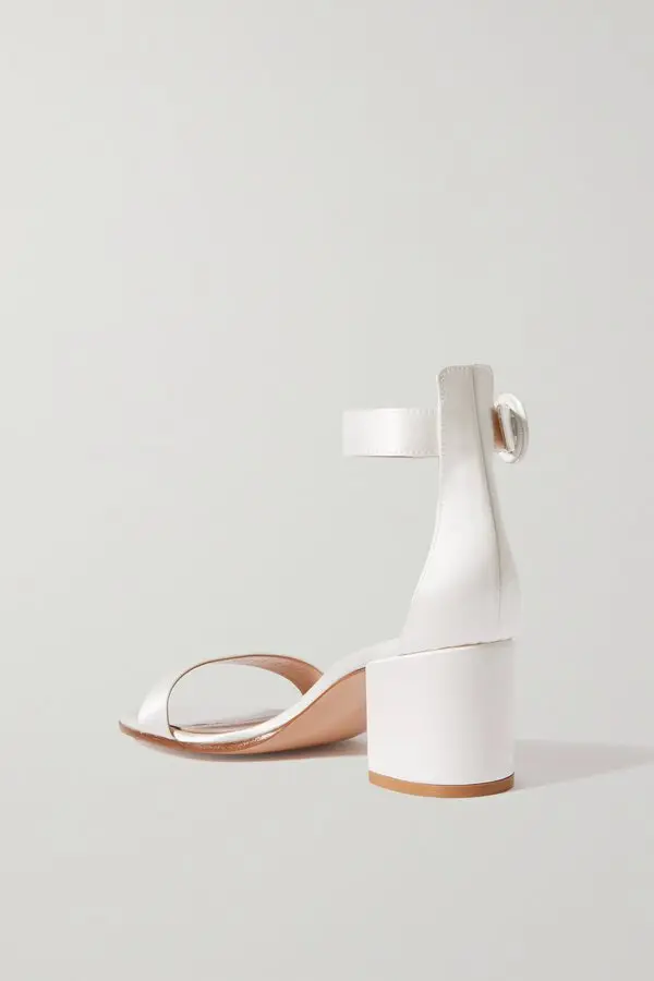 GIANVITO ROSSI Versilia 60 Satin Sandals - White