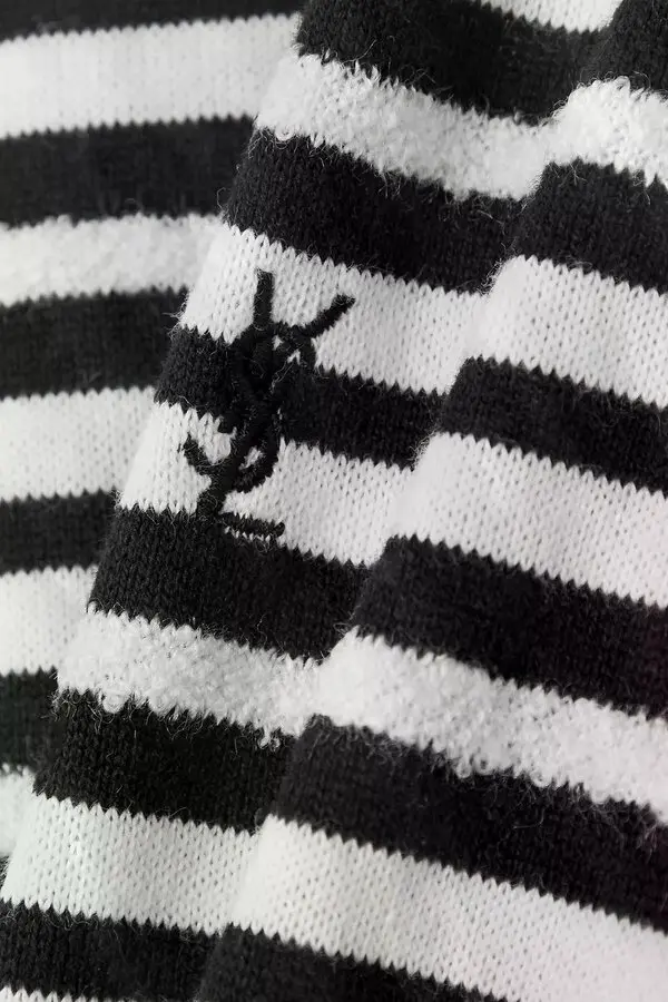 Saint Laurent Distressed Striped Tank