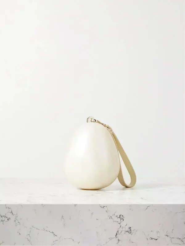 Simone Rocha Micro Egg Faux Pearl-embellished Clutch - White