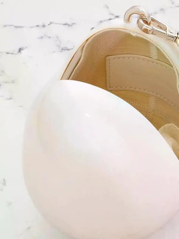 Simone Rocha Micro Egg Faux Pearl-embellished Clutch - White