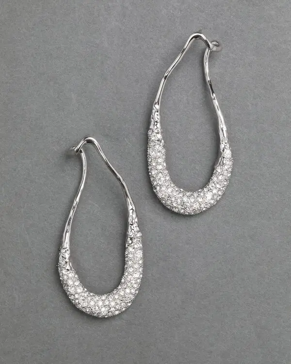 Alexis Bittar Solanales Crystal Wrap Around Link Earring - Silver