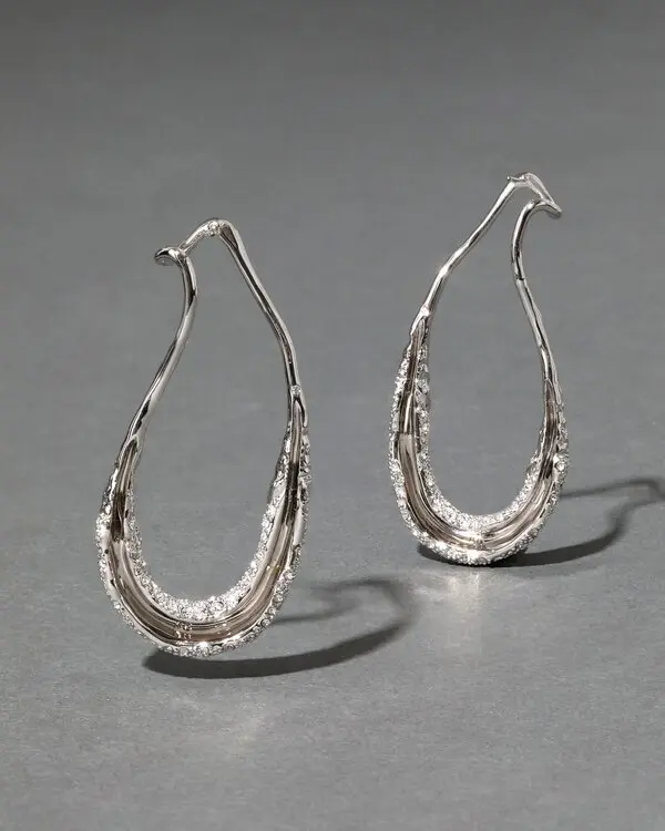 Alexis Bittar Solanales Crystal Wrap Around Link Earring - Silver