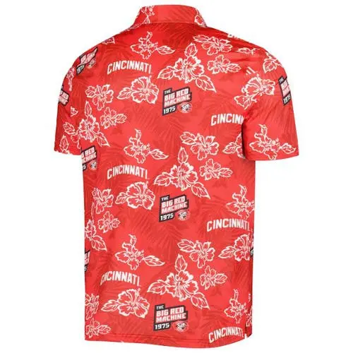 Reyn Spooner Cincinnati S Cooperstown Collection Puamana Print Polo