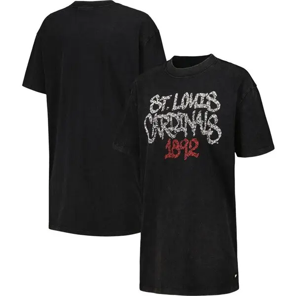 THE WILD COLLECTIVE St. Louis Cardinals T-shirt Dress - Black