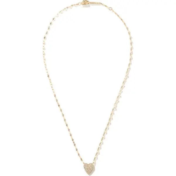 Lana Jewelry 14k Gold Pavé Diamond Heart Pendant Necklace - Yg