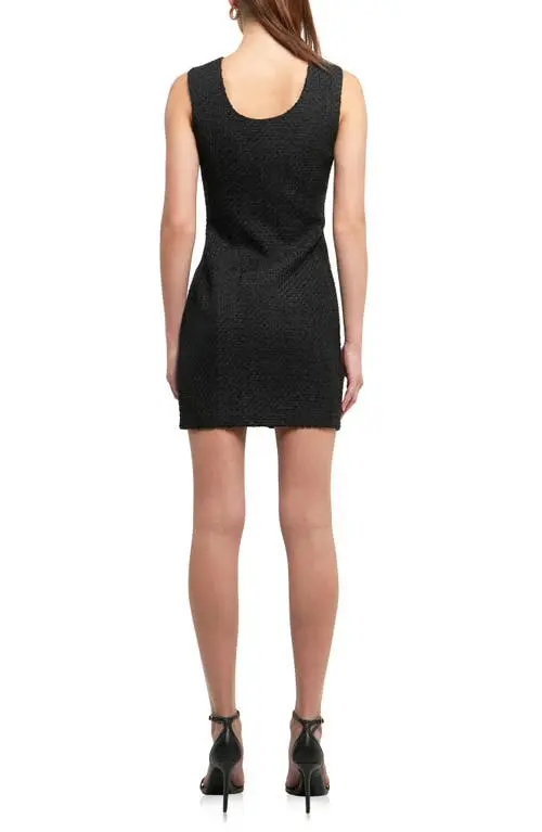 Endless Rose Sleeveless Tweed Mini Dress