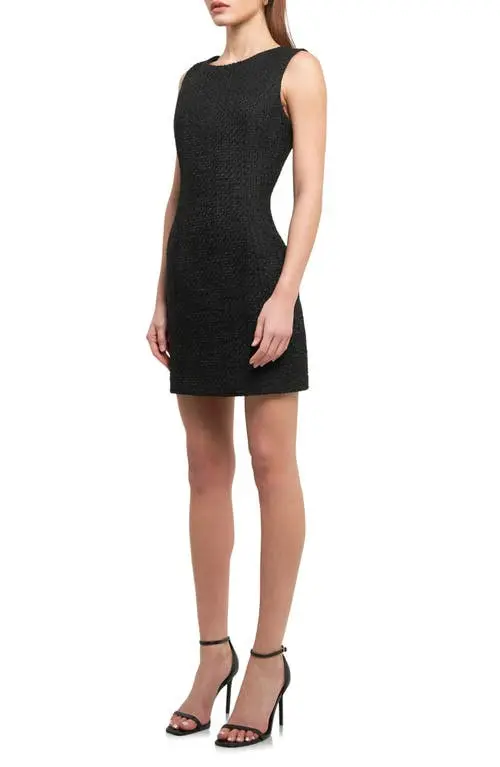 Endless Rose Sleeveless Tweed Mini Dress