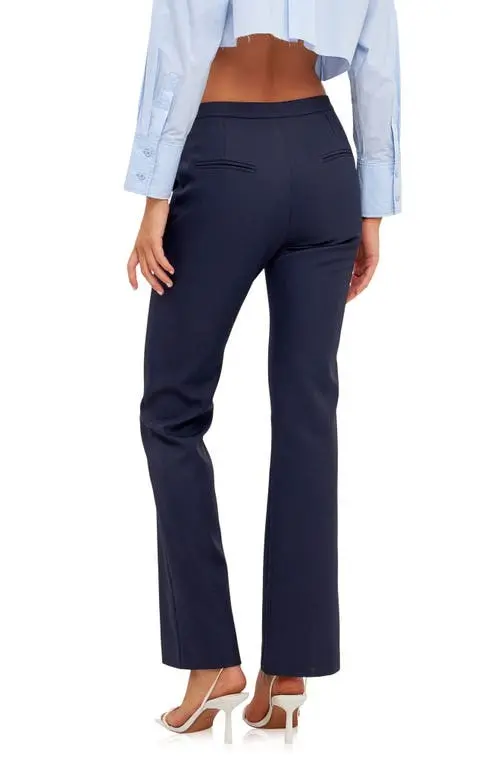 Endless Rose Slim Fit Trousers - Navy