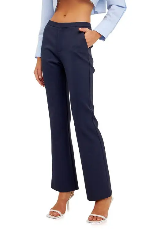 Endless Rose Slim Fit Trousers - Navy