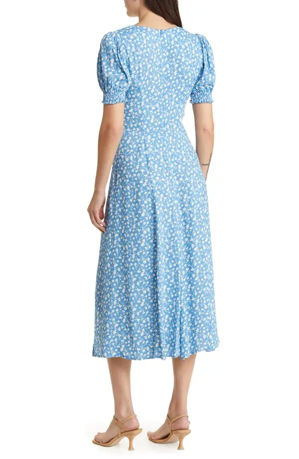 Reformation Lacey Floral Dress In Marie - 25% Off | Editorialist