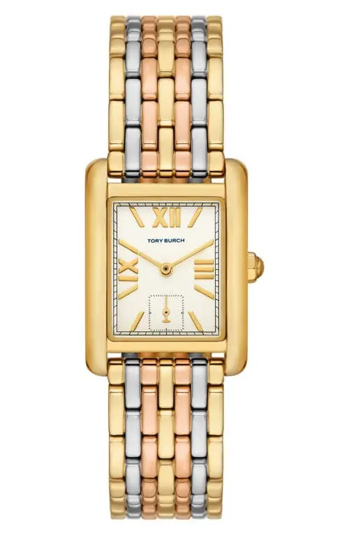 Tory Burch Eleanor Stainless Steel Bracelet Watch - Tri-tone
