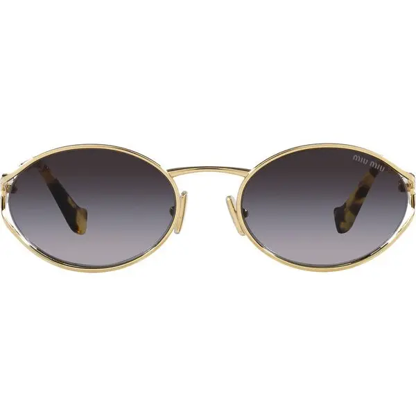Miu Miu 54mm Gradient Oval Sunglasses - Pale Gold