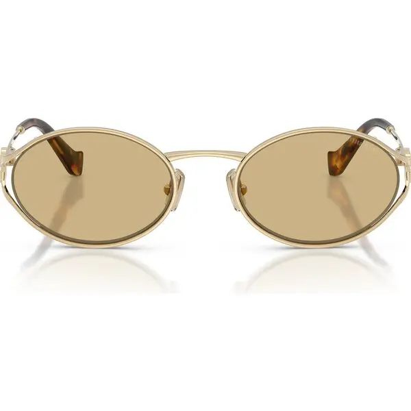 Miu Miu 54mm Gradient Oval Sunglasses - Pale Gold/yellow