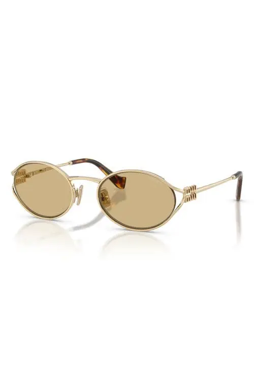 Miu Miu 54mm Gradient Oval Sunglasses - Pale Gold/yellow