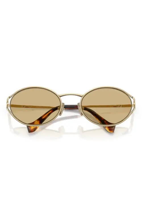 Miu Miu 54mm Gradient Oval Sunglasses - Pale Gold/yellow