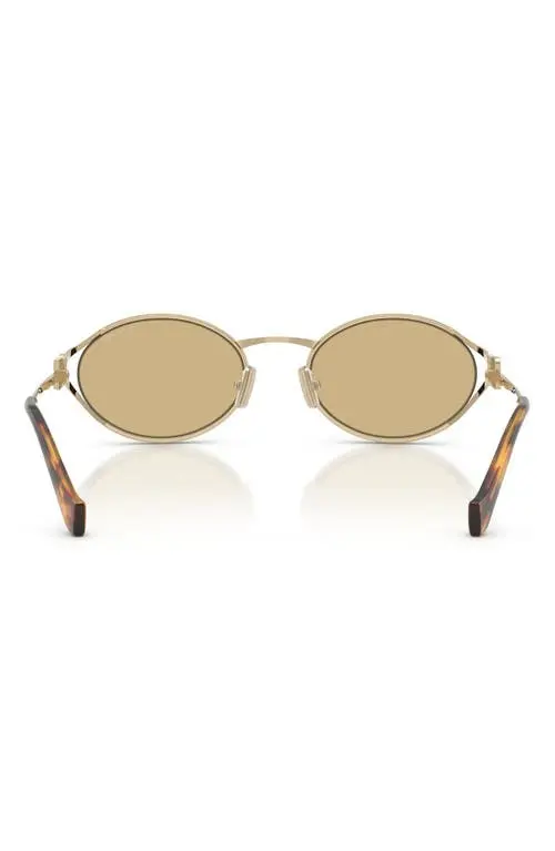 Miu Miu 54mm Gradient Oval Sunglasses - Pale Gold/yellow