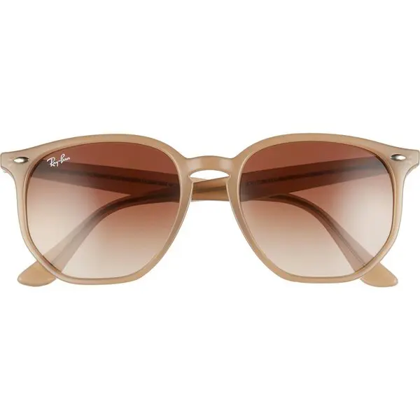 Ray-ban 54mm Round Sunglasses - Opal Beige/brown Gradient