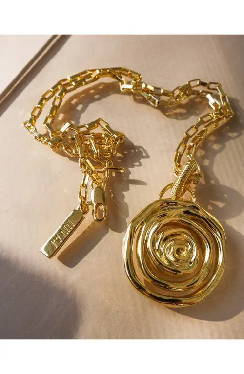 LUV AJ Rosette Coil Pendant Necklace