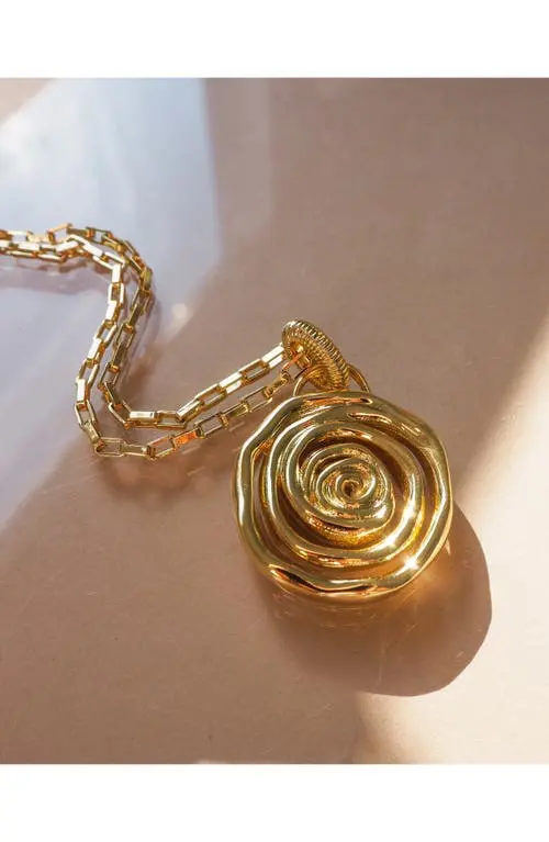 LUV AJ Rosette Coil Pendant Necklace