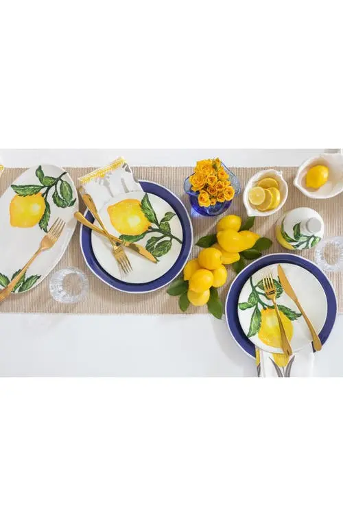 VIETRI Limoni Earthenware Clay Salad Plate