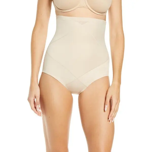 MIRACLESUIT® Tummy Tuck High Waist Brief Shaper - Warm Beige