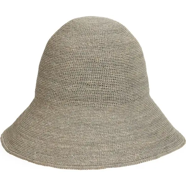 Janessa Leoné Teagan Raffia Bucket Hat - Sage