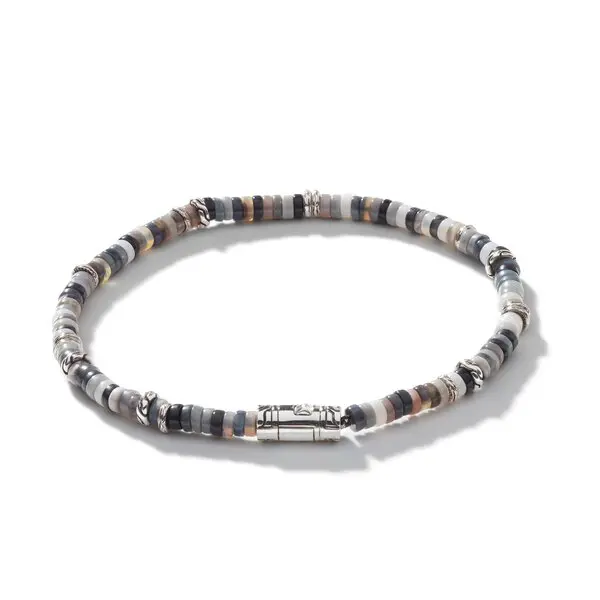John Hardy Heishi Bead Bracelet - Sterling Silver