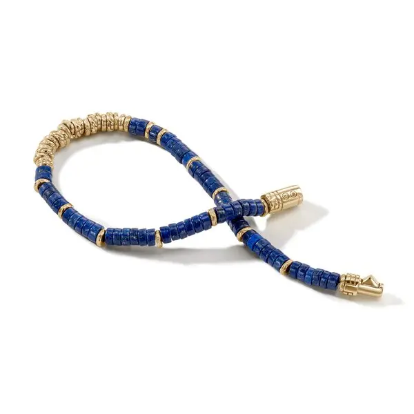 John Hardy Heishi Bracelet With Lapis Lazuli And